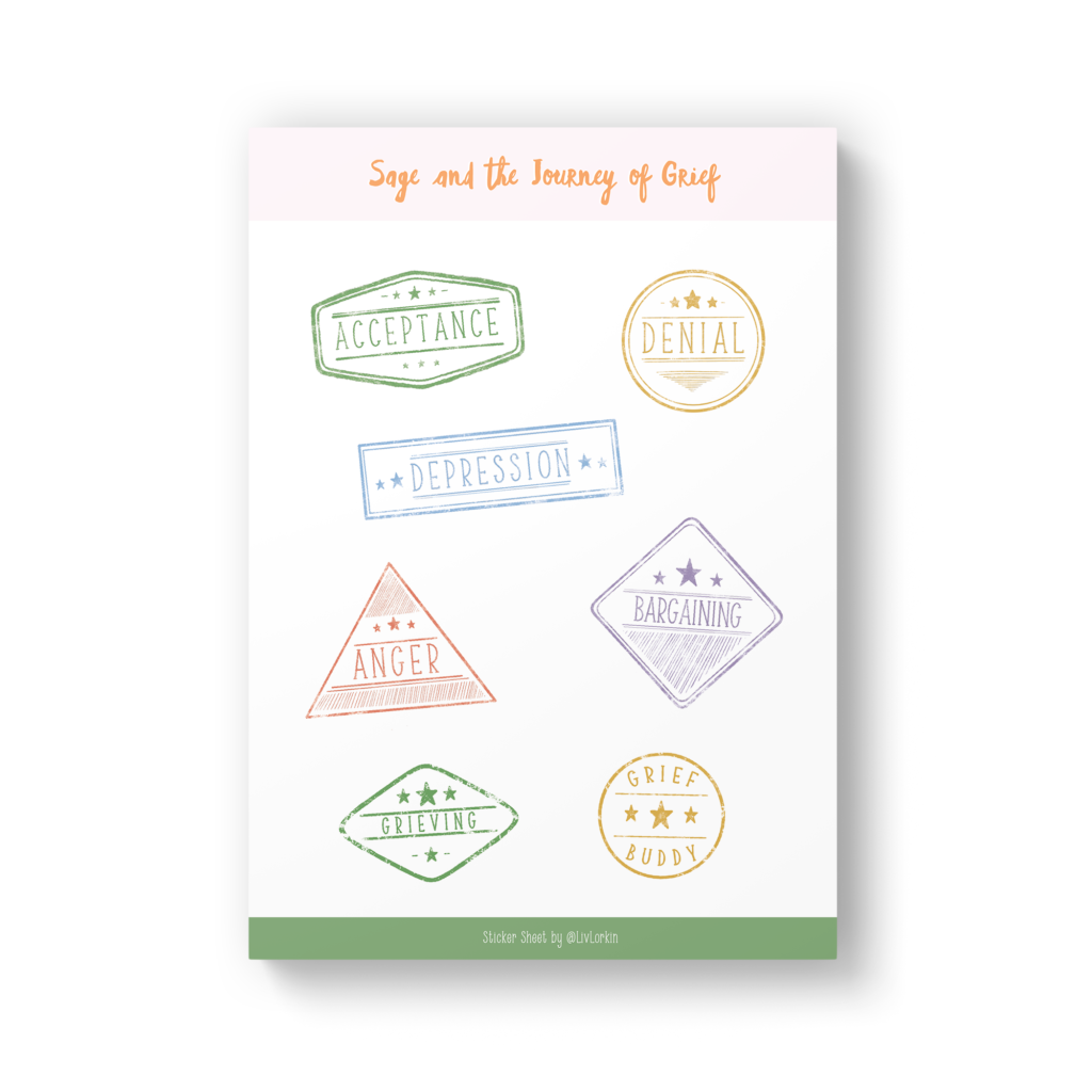 Grief Sticker Sheet | Liv Lorkin Designs