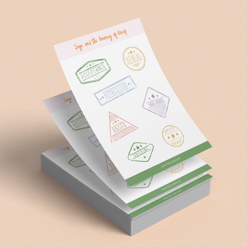 Grief Sticker Sheet | Liv Lorkin Designs