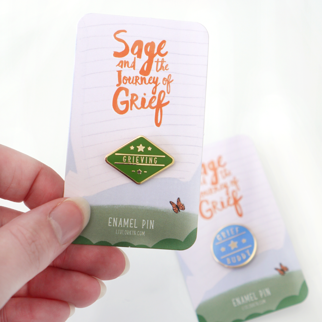 Grieving Enamel Pin | Liv Lorkin Designs